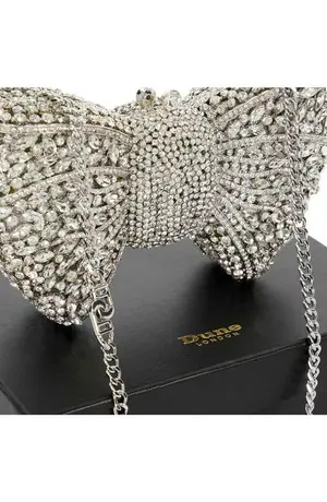 Dune London Enchant Crystal Bow Clutch