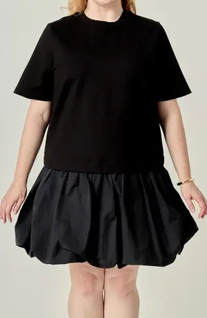 English Factory Bubble Mixed Media Minidress