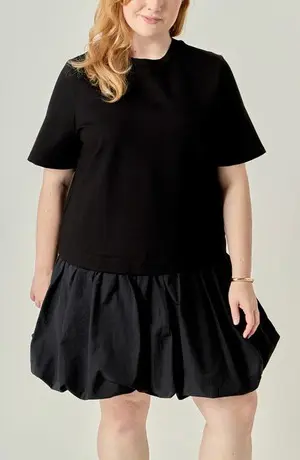 English Factory Bubble Mixed Media Minidress