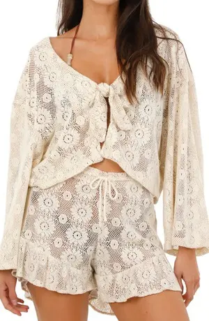 MALAI Moonwoven Hera Ruffle Shorts