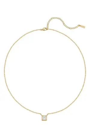 ST. MORAN 14k Gold Plated Square Pendant Necklace