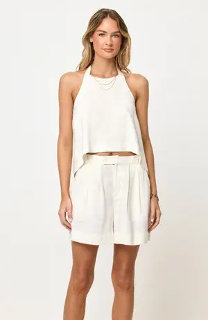 L*Space Billie Linen Blend Shorts