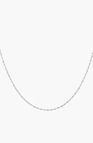 AURATE Barely There Chain Necklace - White