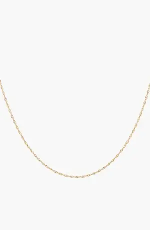 AURATE Barely There Chain Necklace - Yellow