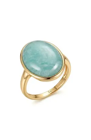 ST. MORAN Amazonite Ring - Blue/gold