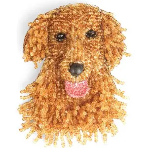 Deepa Gurnani En Retriever Beaded Brooch
