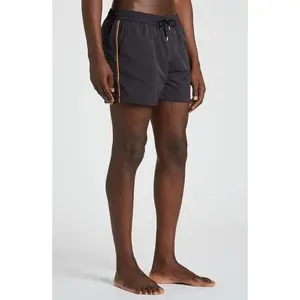 Paul Smith Stripe Swim Trunks - 79 Black