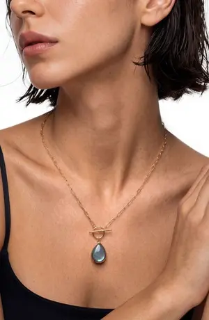 ST. MORAN Labradorite Toggle Necklace