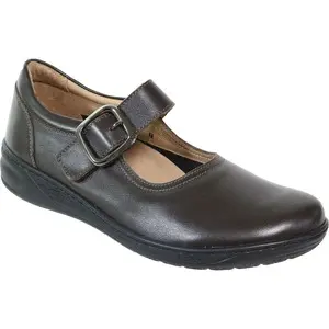 DAVID TATE Pace Leather Mary Jane Brown Leather