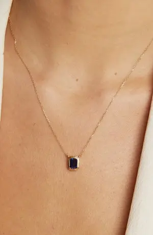 AURATE Lab Grown Blue Sapphire Heirloom Necklace