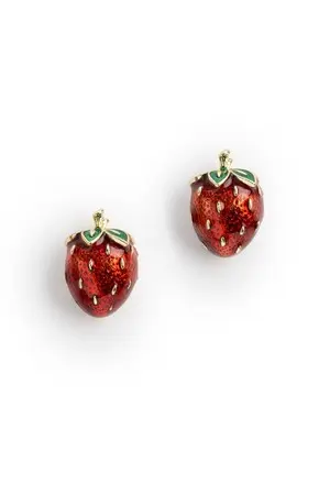 BILL SKINNER STUDIO Strawberry Studs - Red