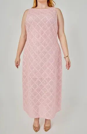 Endless Rose Textured Sleeveless Sequined Maxi Dress