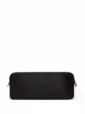 Prada Silk Satin Slippers And Travel Pouch