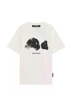 Palm Angels Spray Bear T-shirt - Neutrals