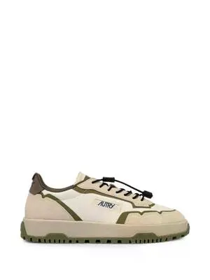 AUTRY Wildpace Low Sneakers In Ripstop Nylon And Suede - Neutrals