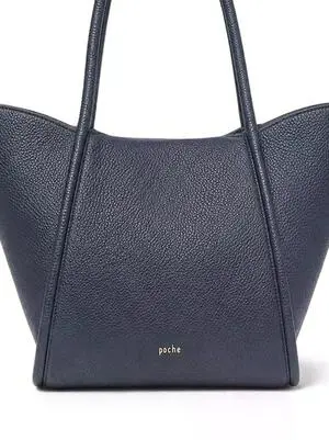 POCHE PARIS Grained Leather Tote Bag