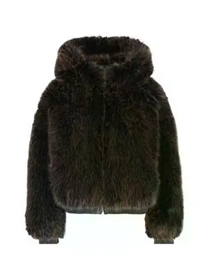 UNCOMMON Hooded Faux-fur Jacket - Brown