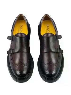 DOUCAL'S Brogue Double-buckle Monk Shoes