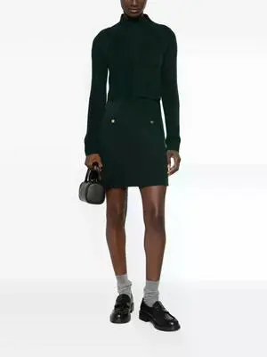 Maje Ribbed-knit Mini Dress And Sweater Set
