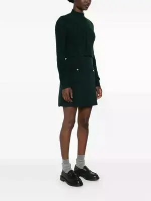 Maje Ribbed-knit Mini Dress And Sweater Set