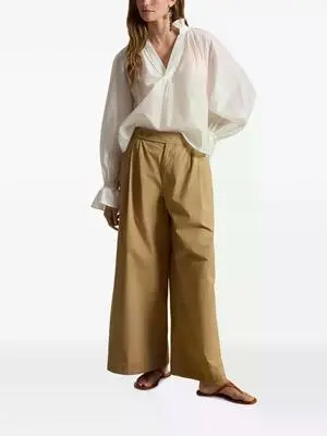 Polo Ralph Lauren Pleated Wide-leg Trousers - Neutrals