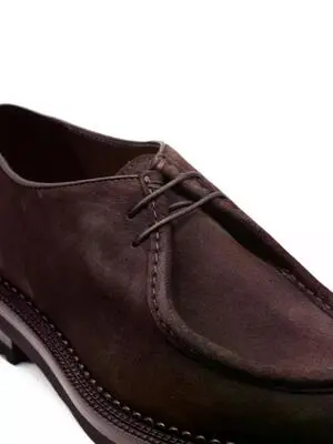 GREEN GEORGE Apron-toe Suede Derby Shoes