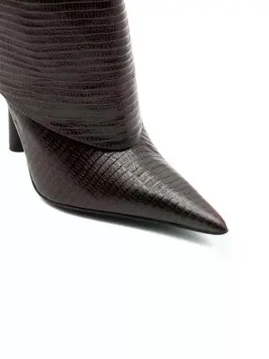 GIABORGHINI Reptile-print Knee-high Boots