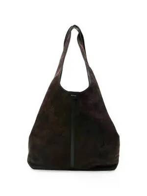 Soeur Suede Leather Shoulder Bag - Brown