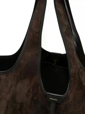 Soeur Suede Leather Shoulder Bag