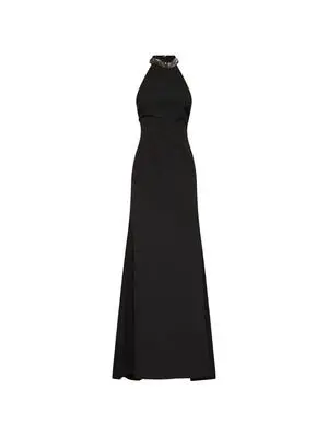 ALINA Embellished Open-back Maxi Dress Snake Embroidered