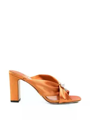 JIMMY CHOO Rafi Pearl-embellished Sandals - Orange