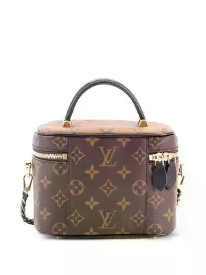 LOUIS VUITTON Vanity Handbag Reverse Monogram Canvas Pm Satchel - Brown