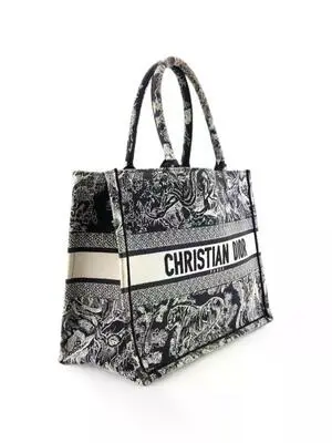 Dior Book Embroidered Canvas Medium Tote Bag