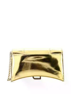 Balenciaga Hourglass Chain Wallet Leather Crossbody Bag