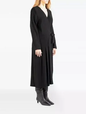 SOCIETE ANONYME Pleated Wrap-style Midi Dress
