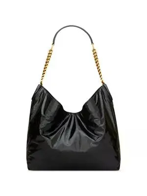 Saint Laurent Hortense Small In Shiny Leather - Black