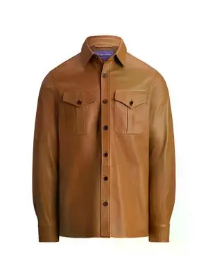 Ralph Lauren Purple Label Purple Label Cargo-pocket Leather Overshirt