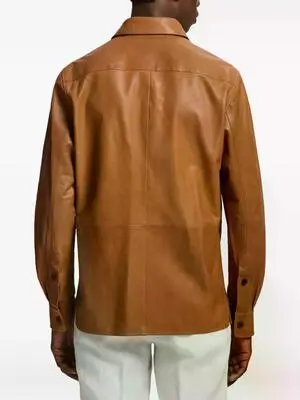 Ralph Lauren Purple Label Purple Label Cargo-pocket Leather Overshirt
