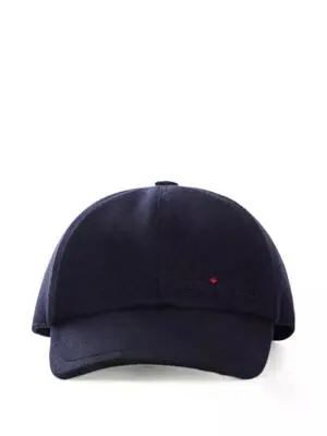 Kiton Logo-embroidered Cashmere Baseball Cap - Blue