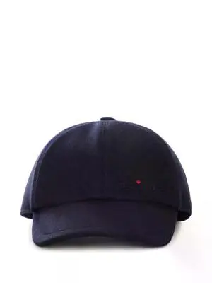 Kiton Logo-embroidered Cashmere Baseball Cap - Blue