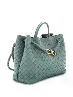 Bottega Veneta Intrecciato Nappa Medium Satchel Andiamo Top Handle Bag - Green