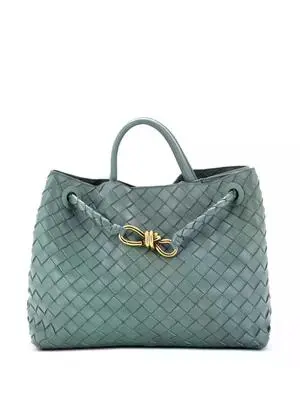 Bottega Veneta Intrecciato Nappa Medium Satchel Andiamo Top Handle Bag - Green