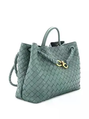 Bottega Veneta Intrecciato Nappa Medium Satchel Andiamo Top Handle Bag - Green