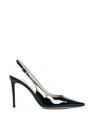 Roberto Festa Klept Patent-leather Slingback Heeled Pumps - Black