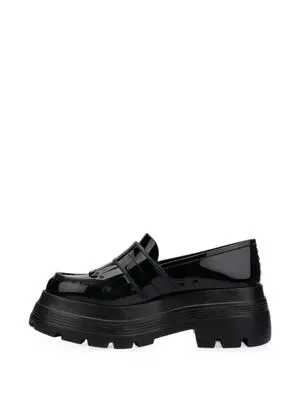 Melissa Royal Plus Loafers With Fringed Edge And Lug Sole - Black