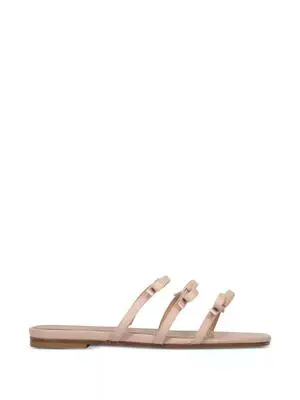 Red Valentino Triple-strap Bow Detail Flat Sandals
