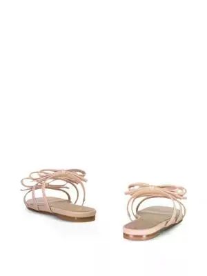 Red Valentino Triple-strap Bow Detail Flat Sandals