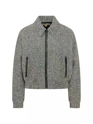 Michael Kors Cotton Blend Tweed Jacket - Grey