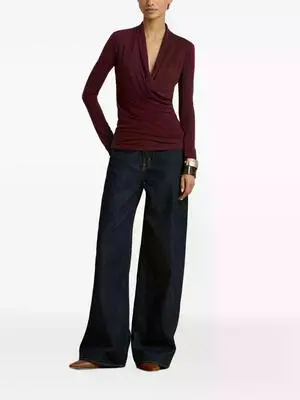 Ralph Lauren Hadara Wrap-style Blouse - Red