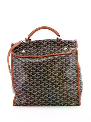 Goyard Saint Leger Briefcase Coated Canvas Backpack - Brown